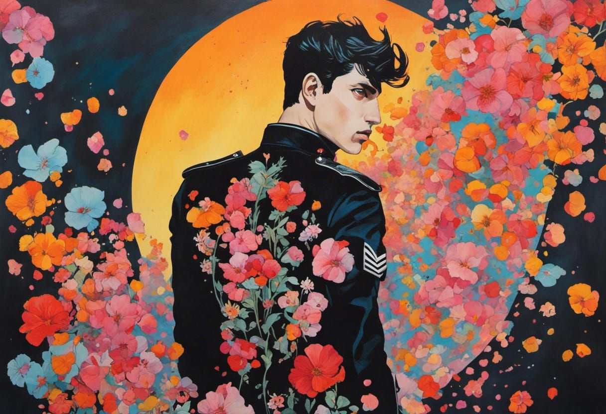 Oil painting style of, Conrad Roset, Tom of Finland; Gothic god ...