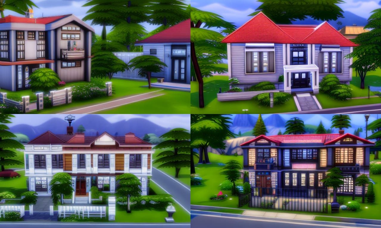 Sims 4 Homes - AI Generated Artwork - NightCafe Creator