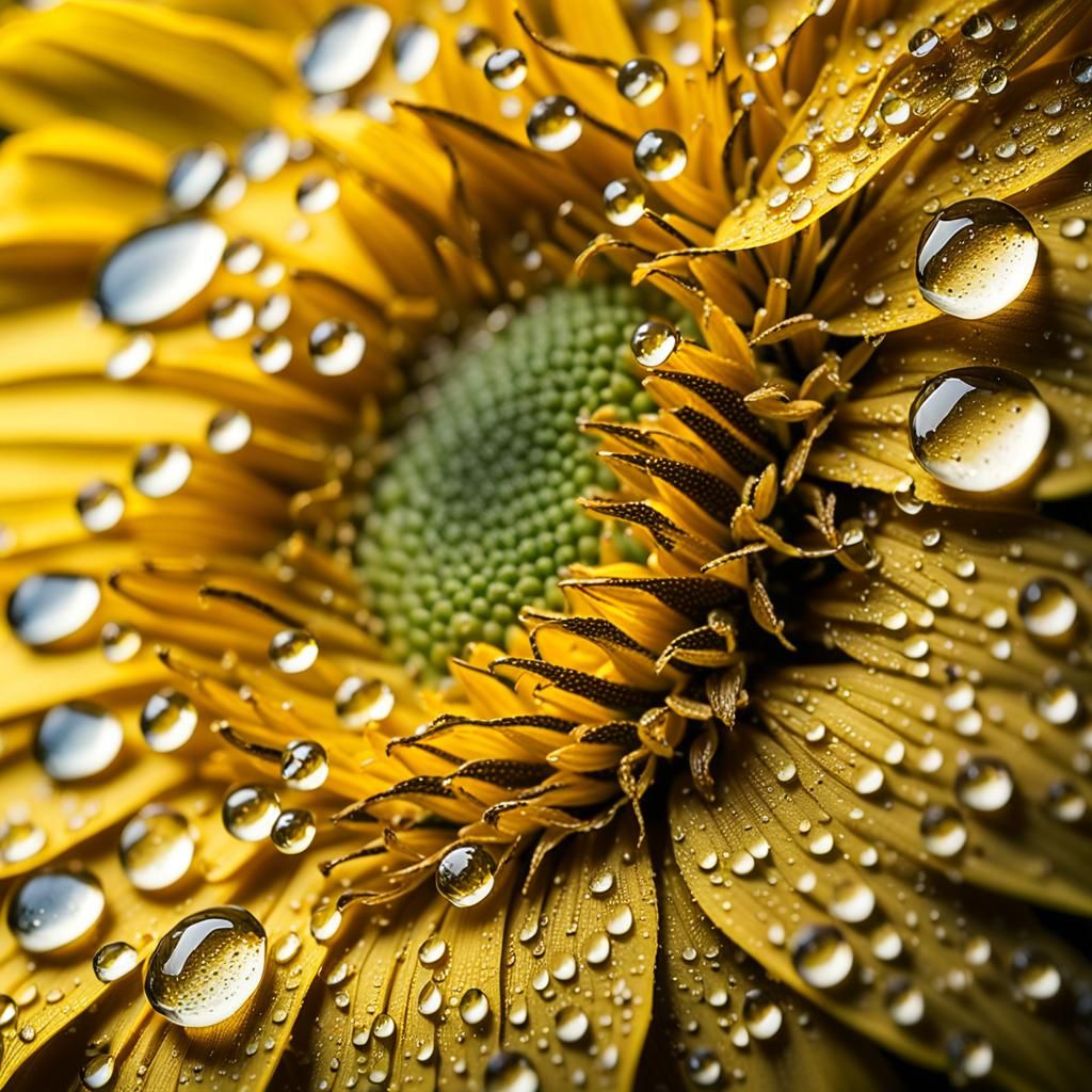 Sunflower Dew - AI Generated Artwork - NightCafe Creator