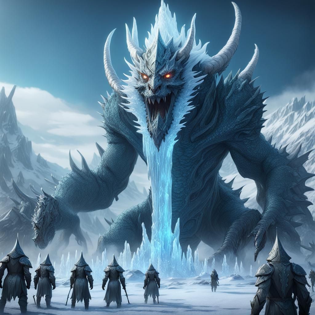 Giant Ice Demon! - AI Generated Artwork - NightCafe Creator