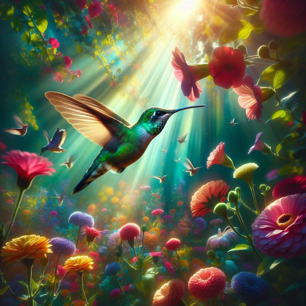 Hummingbird - AI Generated Artwork - NightCafe Creator