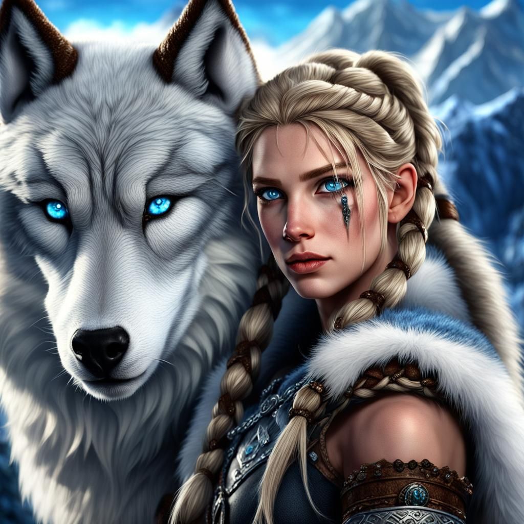 Photorealistic portrait of a stunning female barbarian. - AI Generated ...