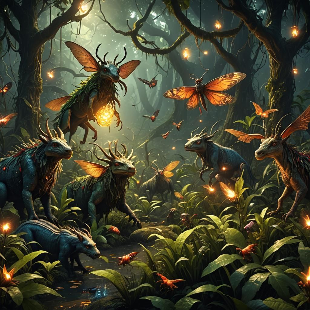 Firefly nights - AI Generated Artwork - NightCafe Creator