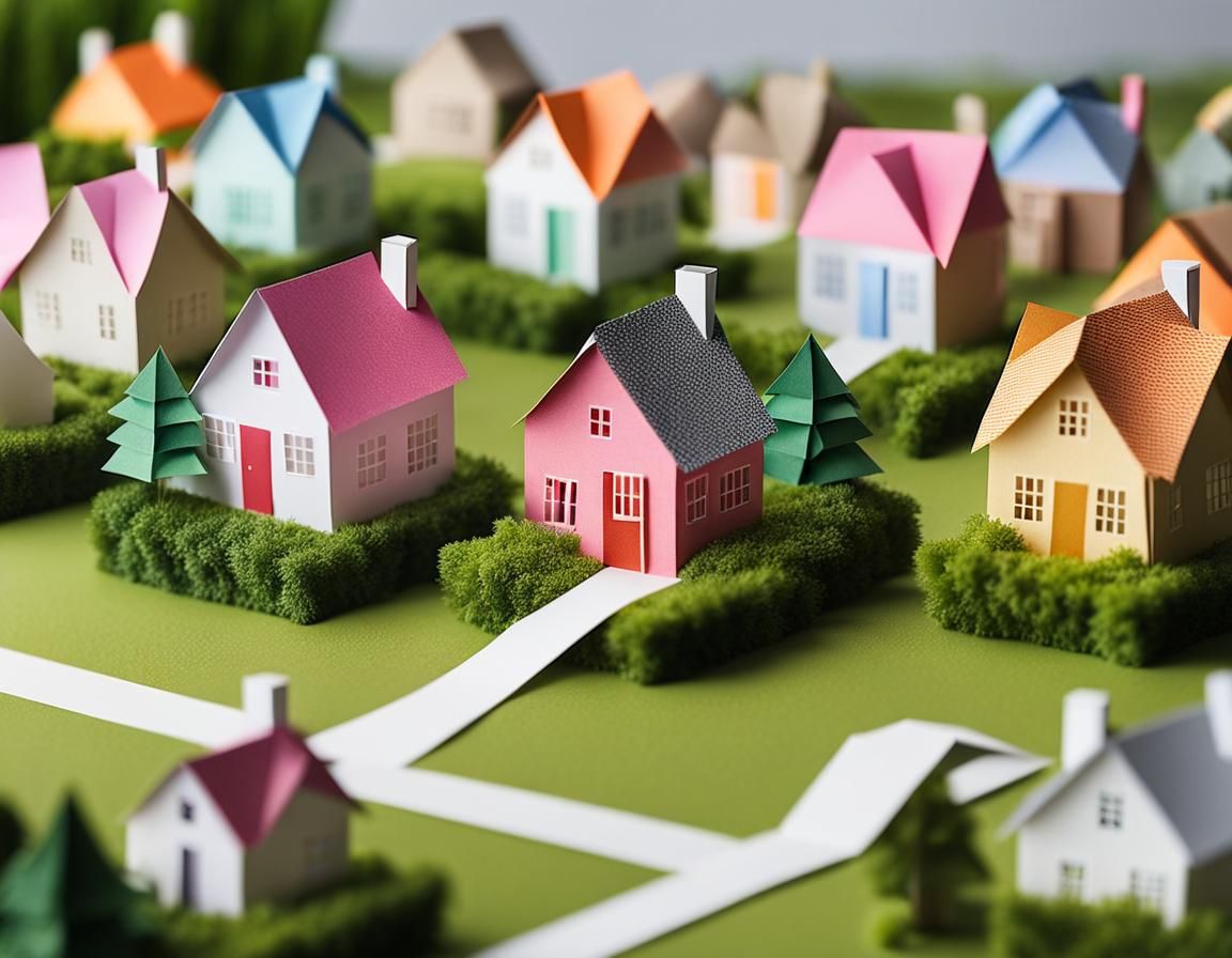 Origami village - AI Generated Artwork - NightCafe Creator