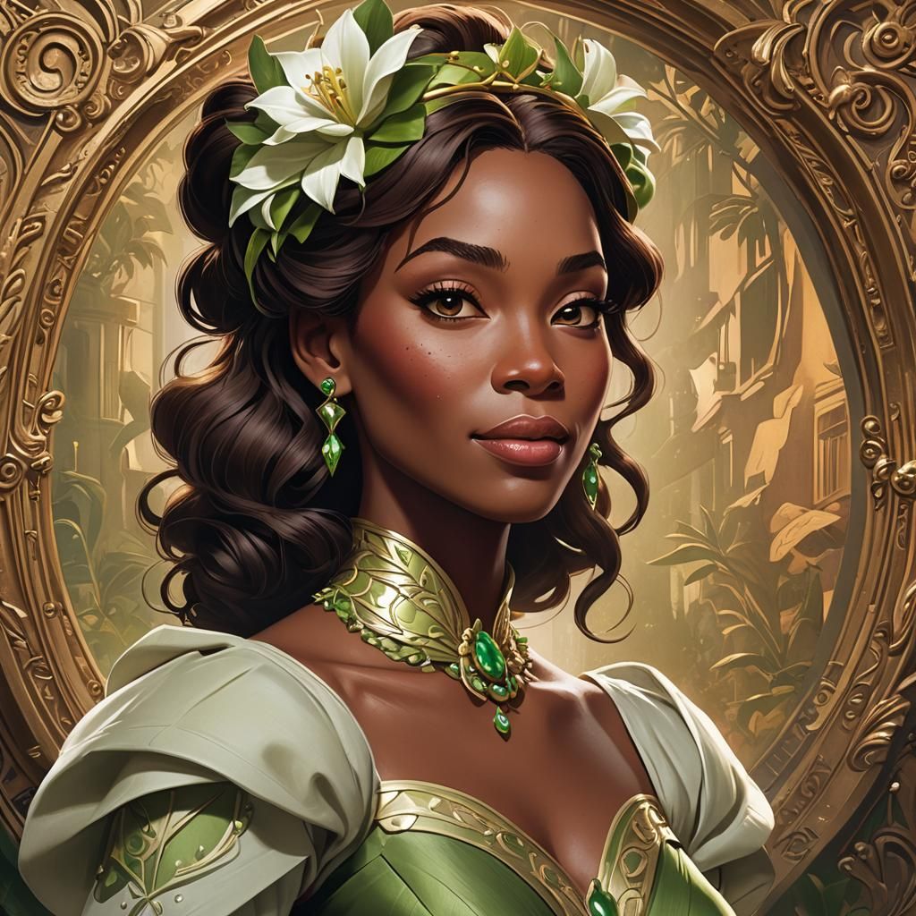 Young Whitney Huston As Tiana from Disney's Princess and the Frog - AI ...