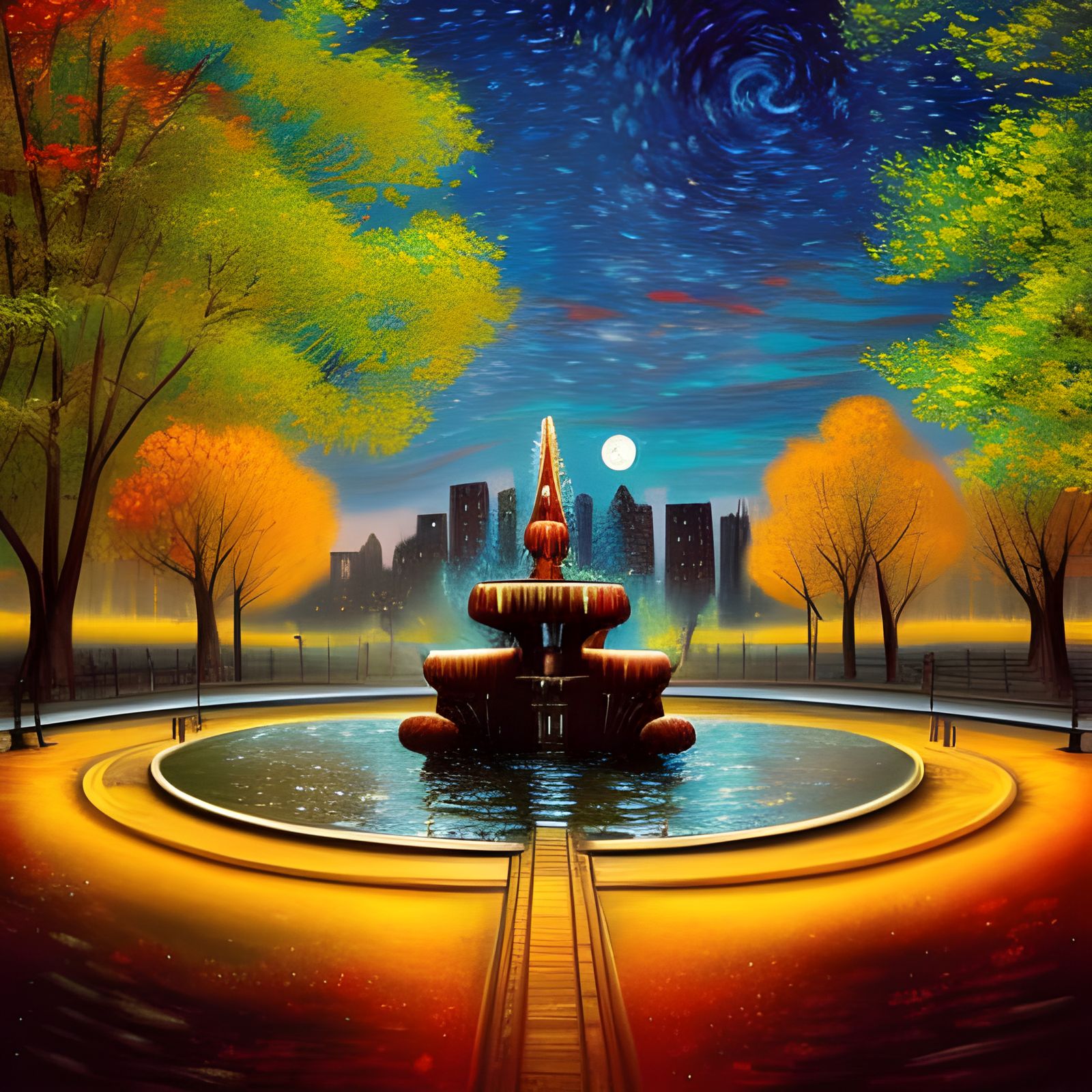 The Magic of Central Park - AI Generated Artwork - NightCafe Creator