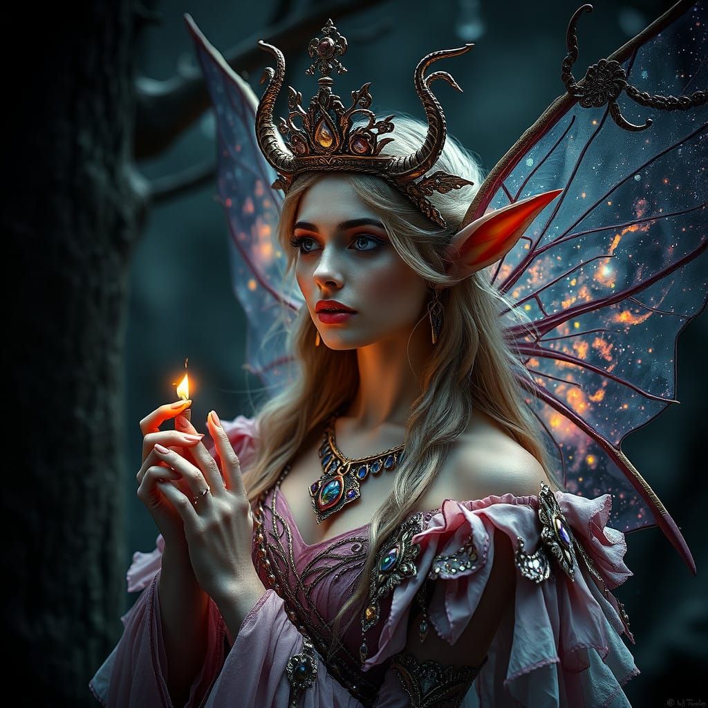 Fantasy - Ethereal Elven Princess in a Galactic Fantasy Rea...