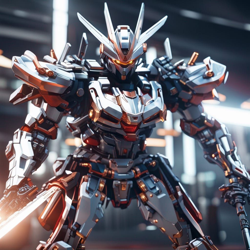 Samurai Gundam style - AI Generated Artwork - NightCafe Creator