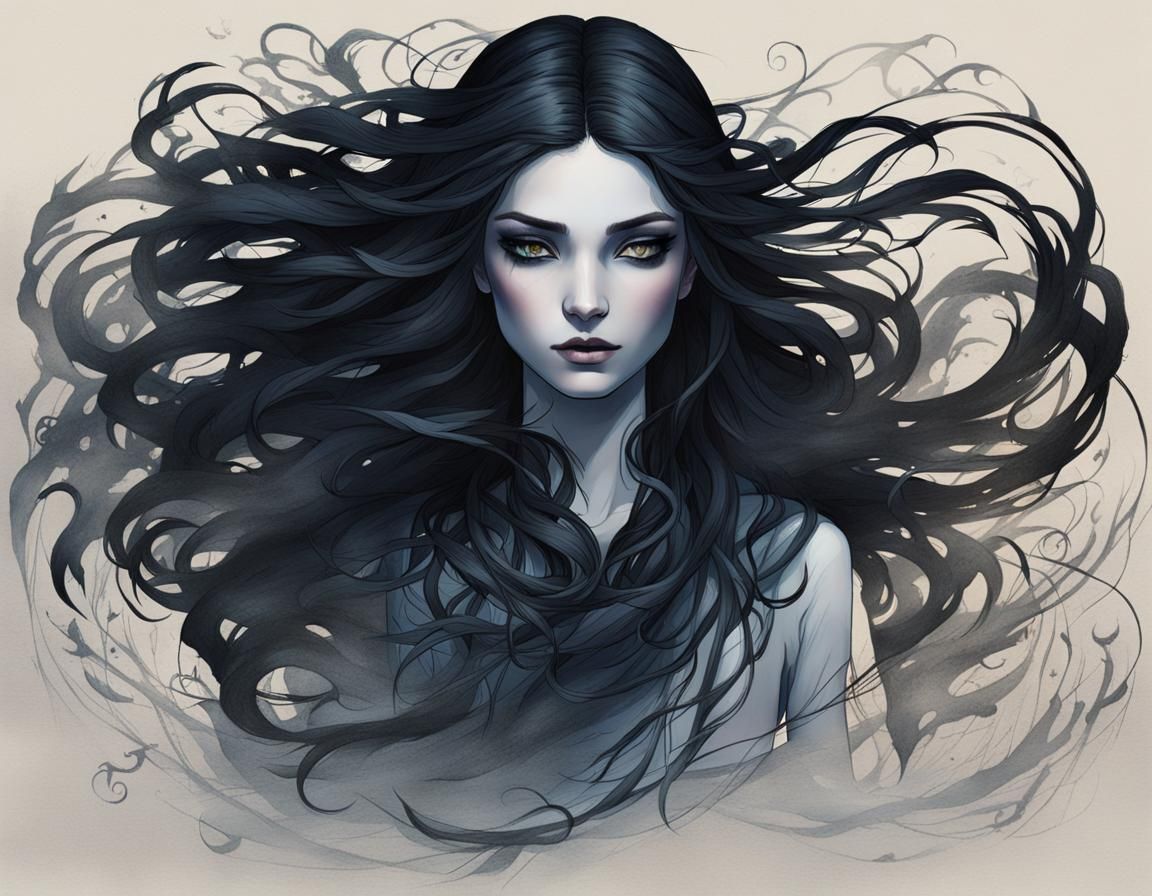 "Elyra, a mystical immortal teenager of ethereal grace, appears to be ...