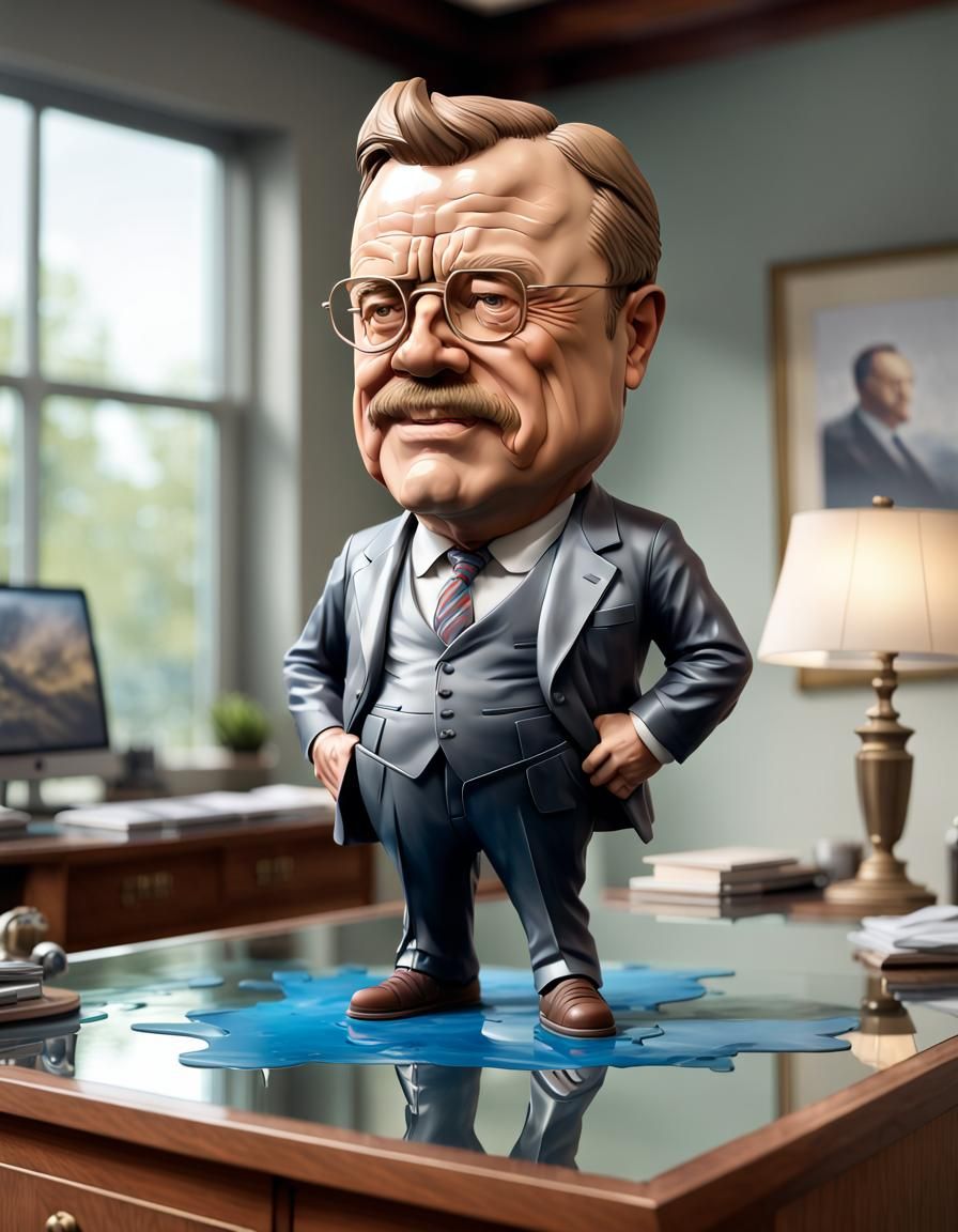 Bobblehead Figure Of President Theodore Roosevelt - AI Generated ...