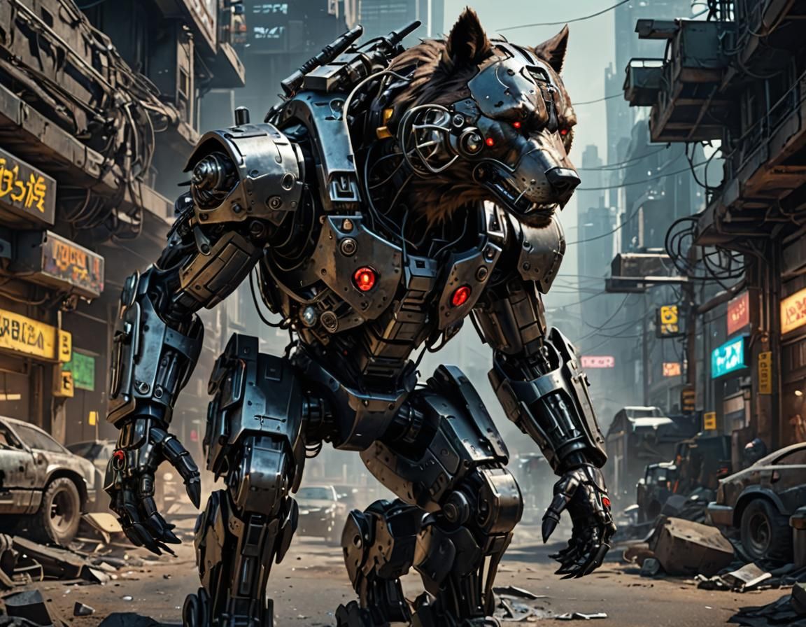 Is a terminator-werewolf, but it's a cybertronic_animal, looks like an ...