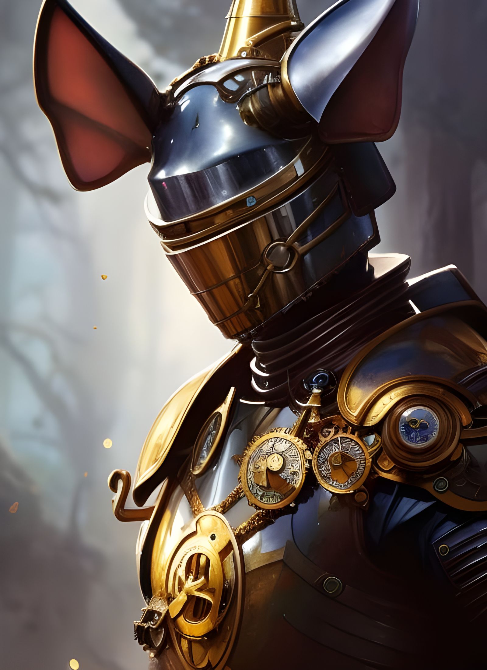 Steampunk Rabbit Knight - AI Generated Artwork - NightCafe Creator