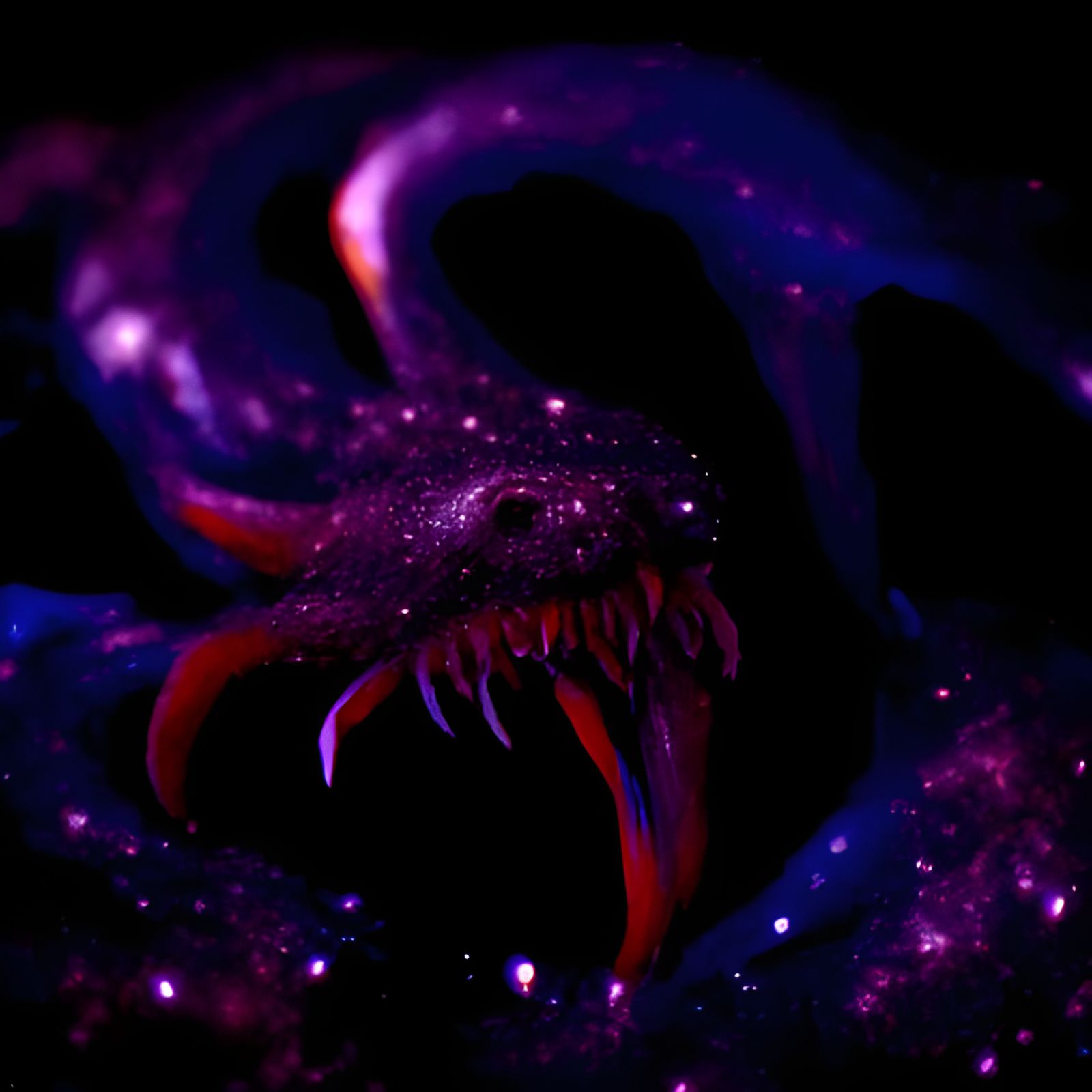 A cosmic monster that floats among the stars, devouring anything before ...