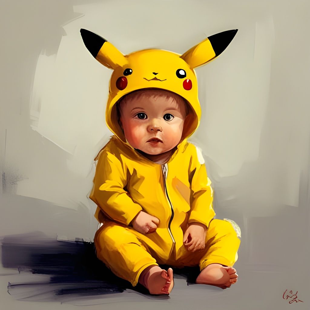 Pikachu baby - AI Generated Artwork - NightCafe Creator