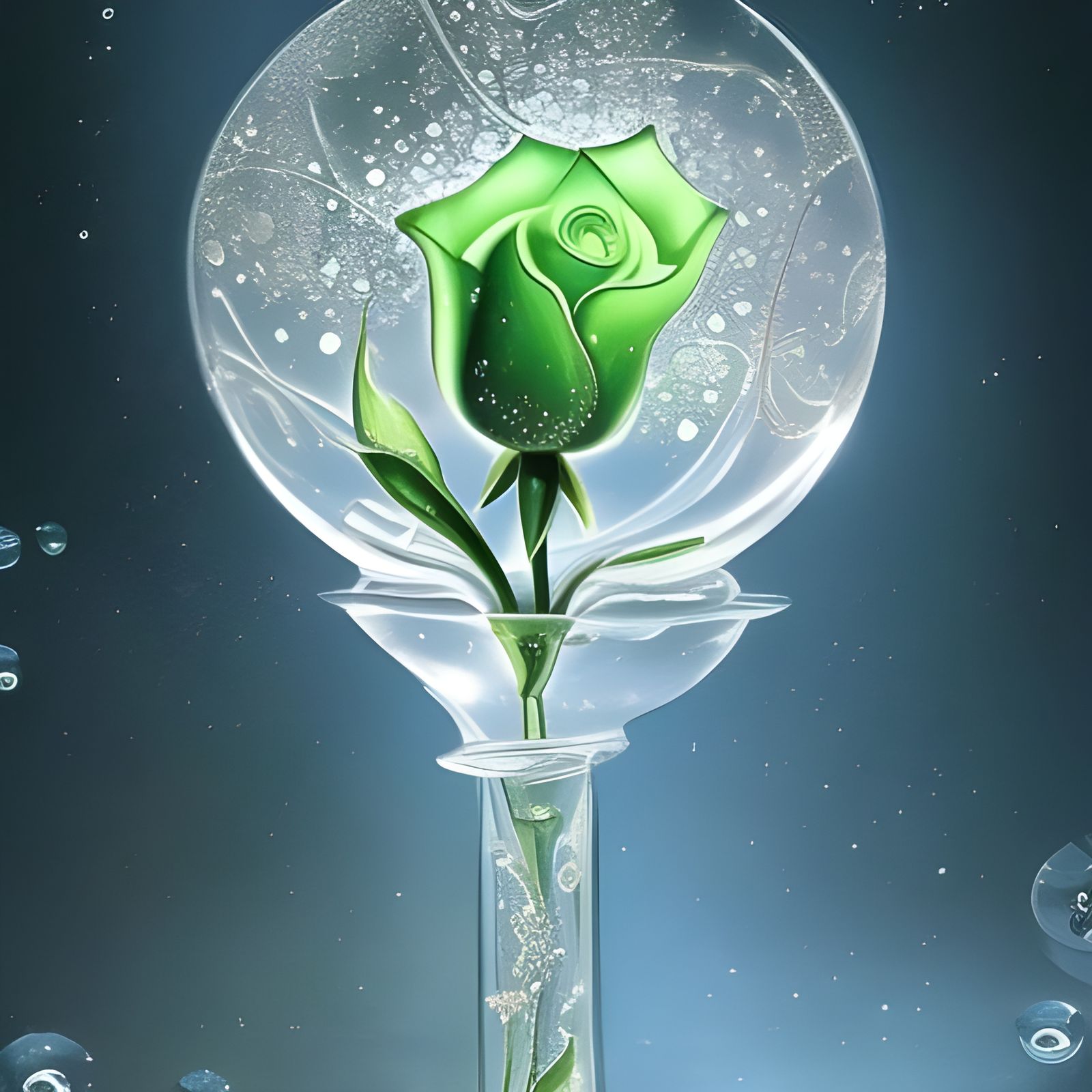 a beautiful glass rose - AI Generated Artwork - NightCafe Creator
