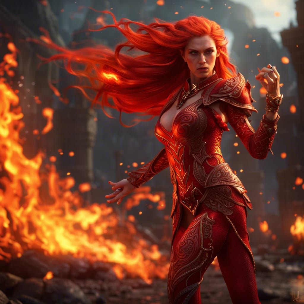 Fire caster - AI Generated Artwork - NightCafe Creator