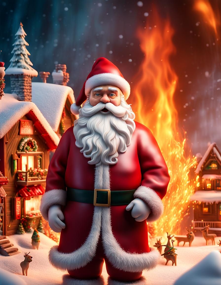 When Santa’s Workshop Caught Fire - AI Generated Artwork - NightCafe ...