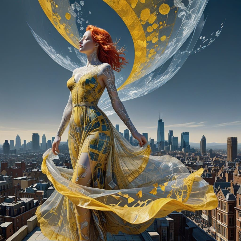 Ethereal London Cityscape in Resin and Glass with ... - AI Art