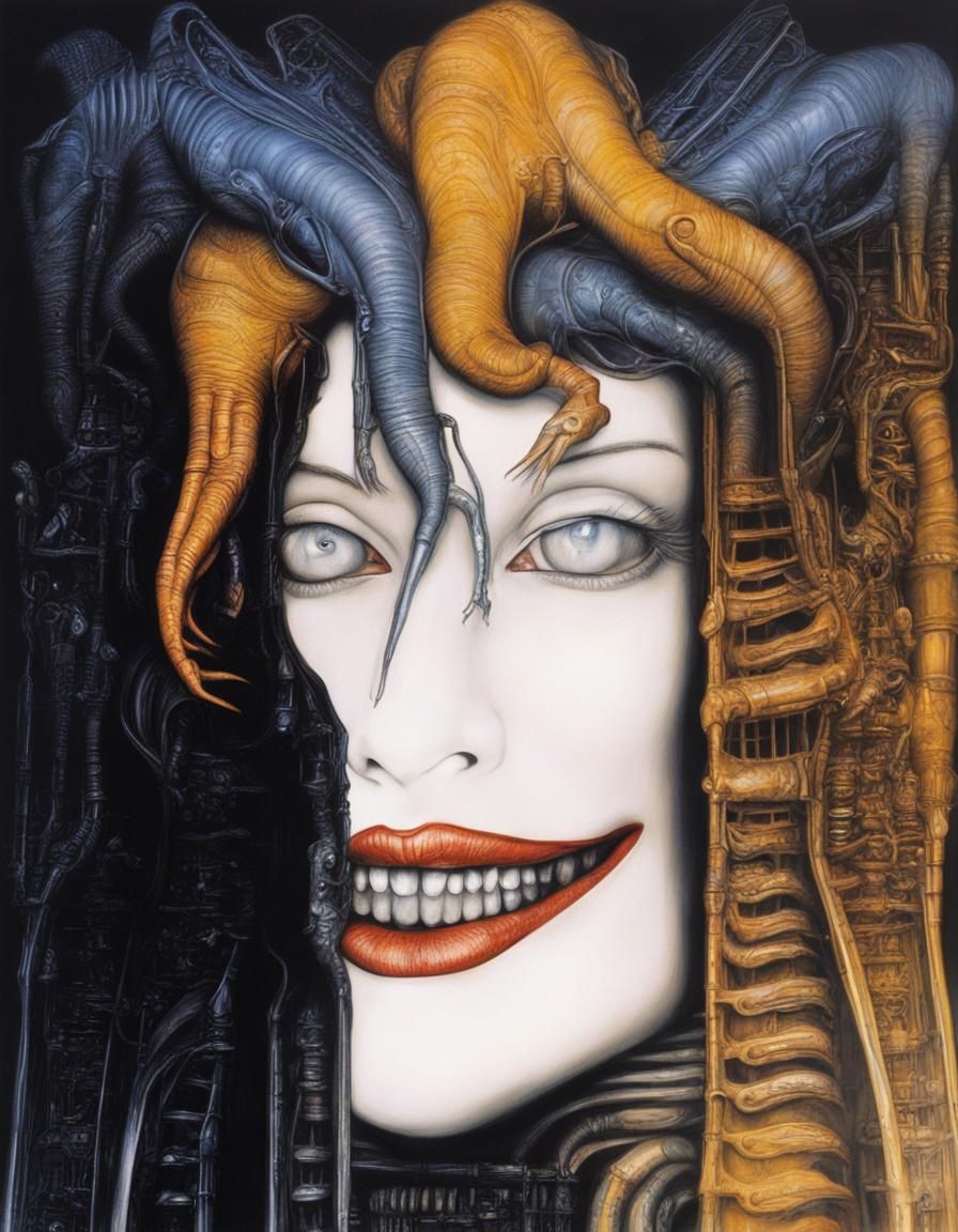 H.R. Giger pop art - AI Generated Artwork - NightCafe Creator