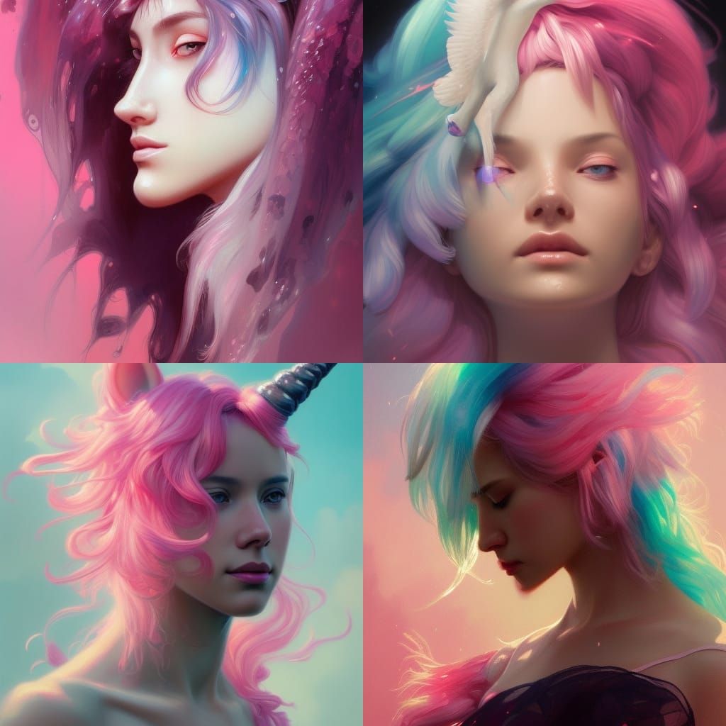 waterfall unicorn pink cloud mistic - AI Generated Artwork - NightCafe ...