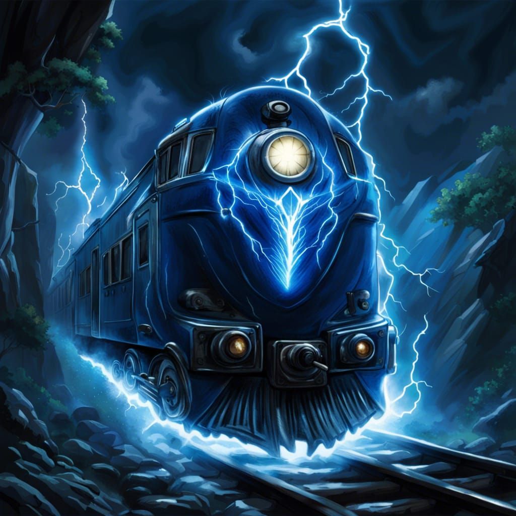 A train that runs on the power of a lightning elemental, the energy harnessed by the creature ...