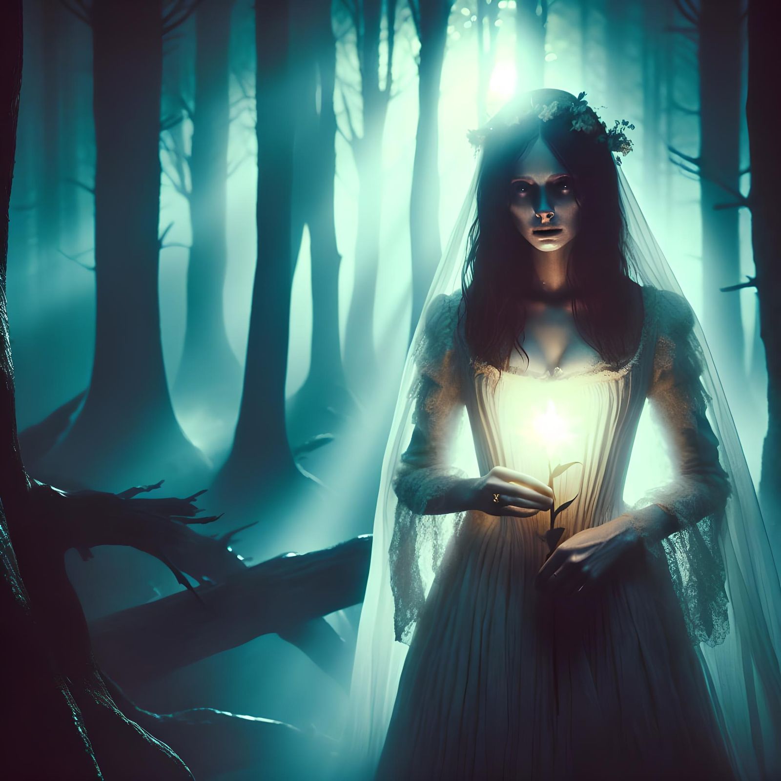 Ghost Bride - AI Generated Artwork - NightCafe Creator