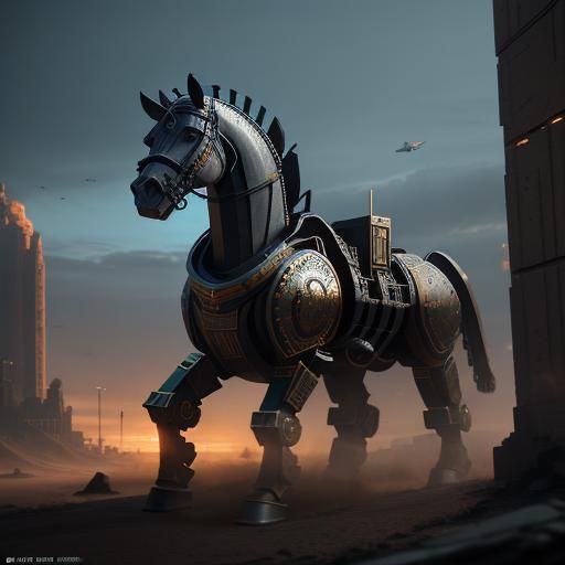 The Trojan horse - AI Generated Artwork - NightCafe Creator