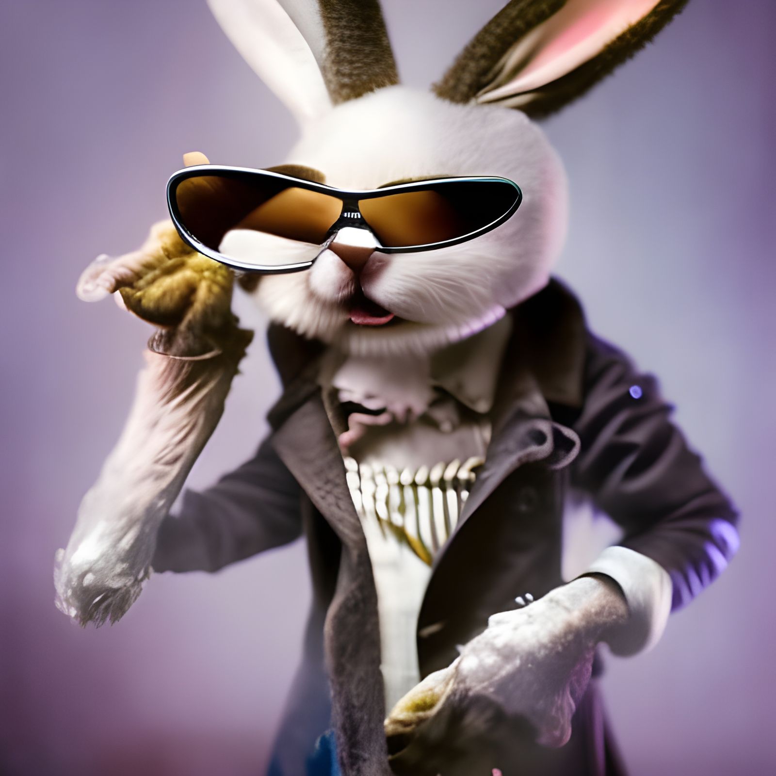 Badass bunny - AI Generated Artwork - NightCafe Creator
