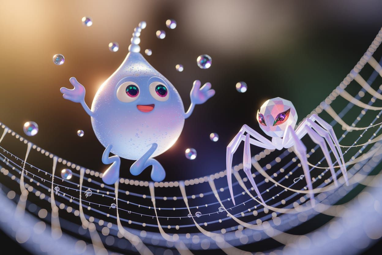 lets dance fren - Joyful Raindrop Creature Plays Hide and Se...