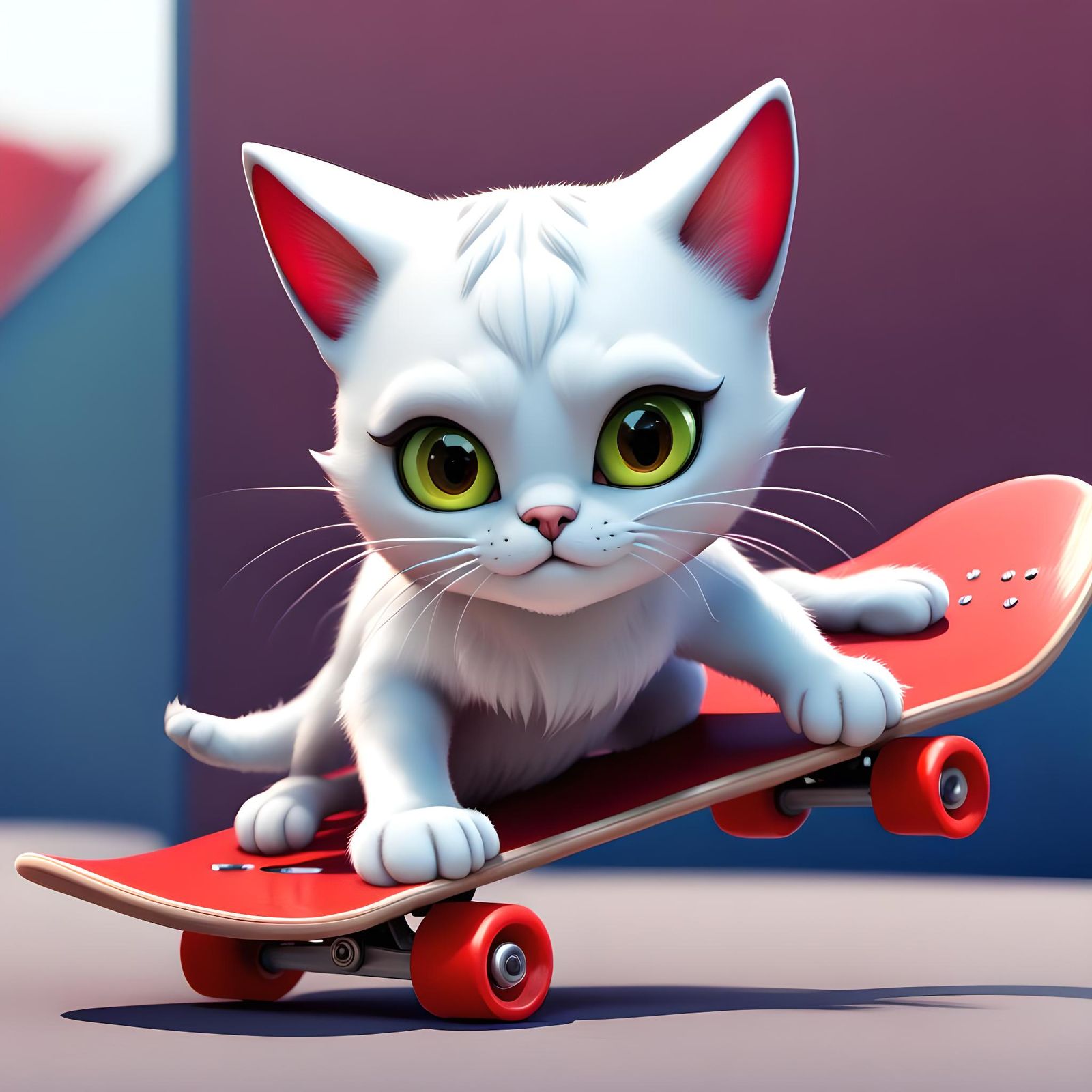 Skateboard Cat! - AI Generated Artwork - NightCafe Creator