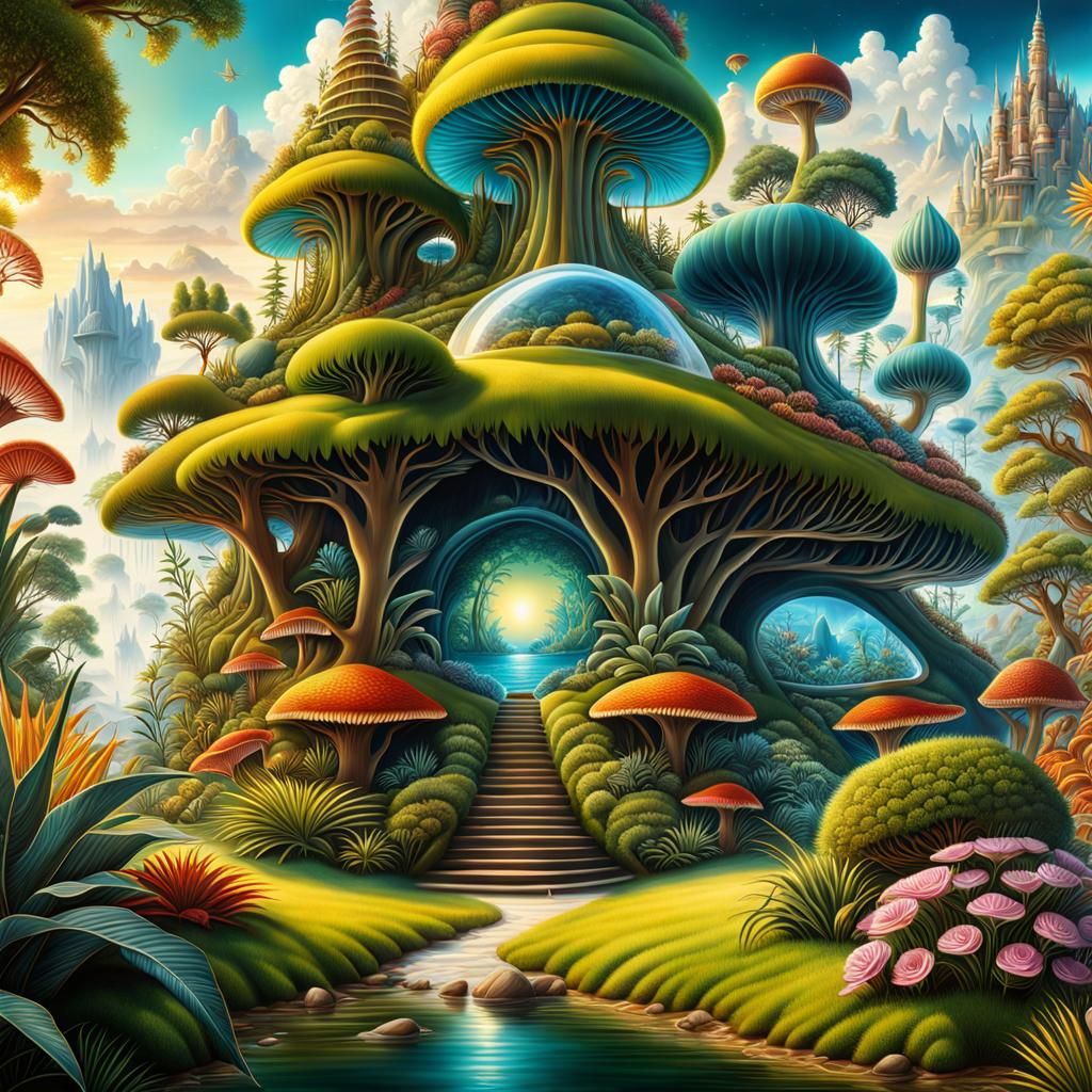 House in an Imaginary World - AI Generated Artwork - NightCafe Creator