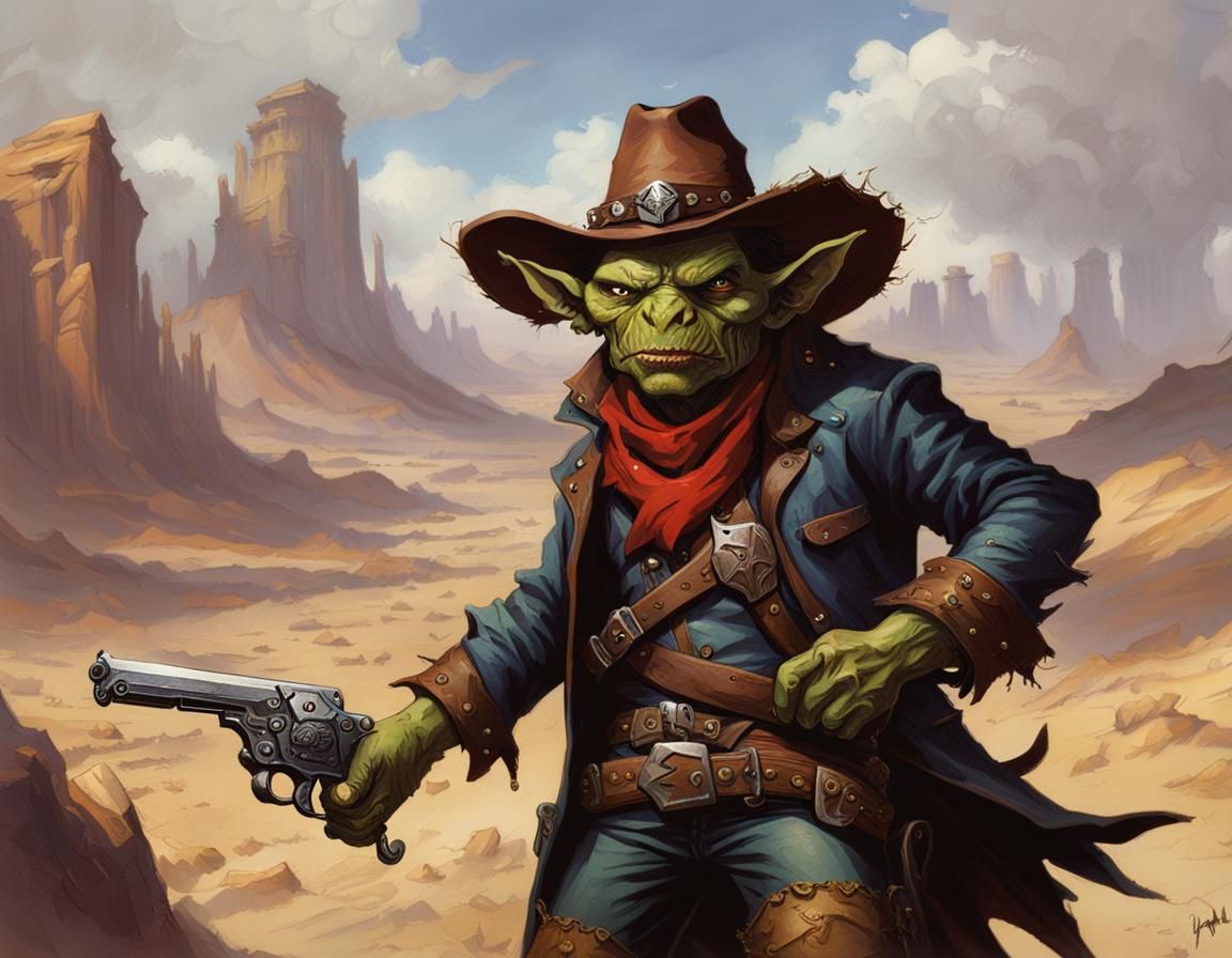 Goblin Cowboy - AI Generated Artwork - NightCafe Creator
