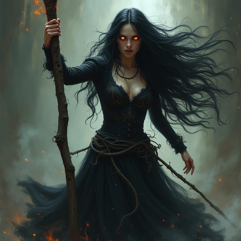 mage furious - Dark Goddess Unleashes Fury in Haunting Goth...