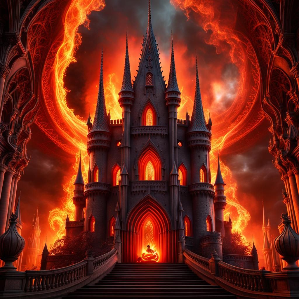 Hell castle - AI Generated Artwork - NightCafe Creator