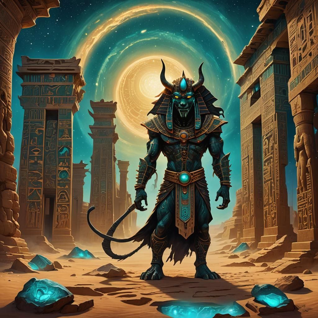 Ancient demon in egypt - AI Generated Artwork - NightCafe Creator
