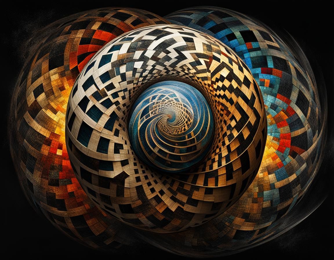 Moving Optical illusion opposing colors and fractal tessellation ...