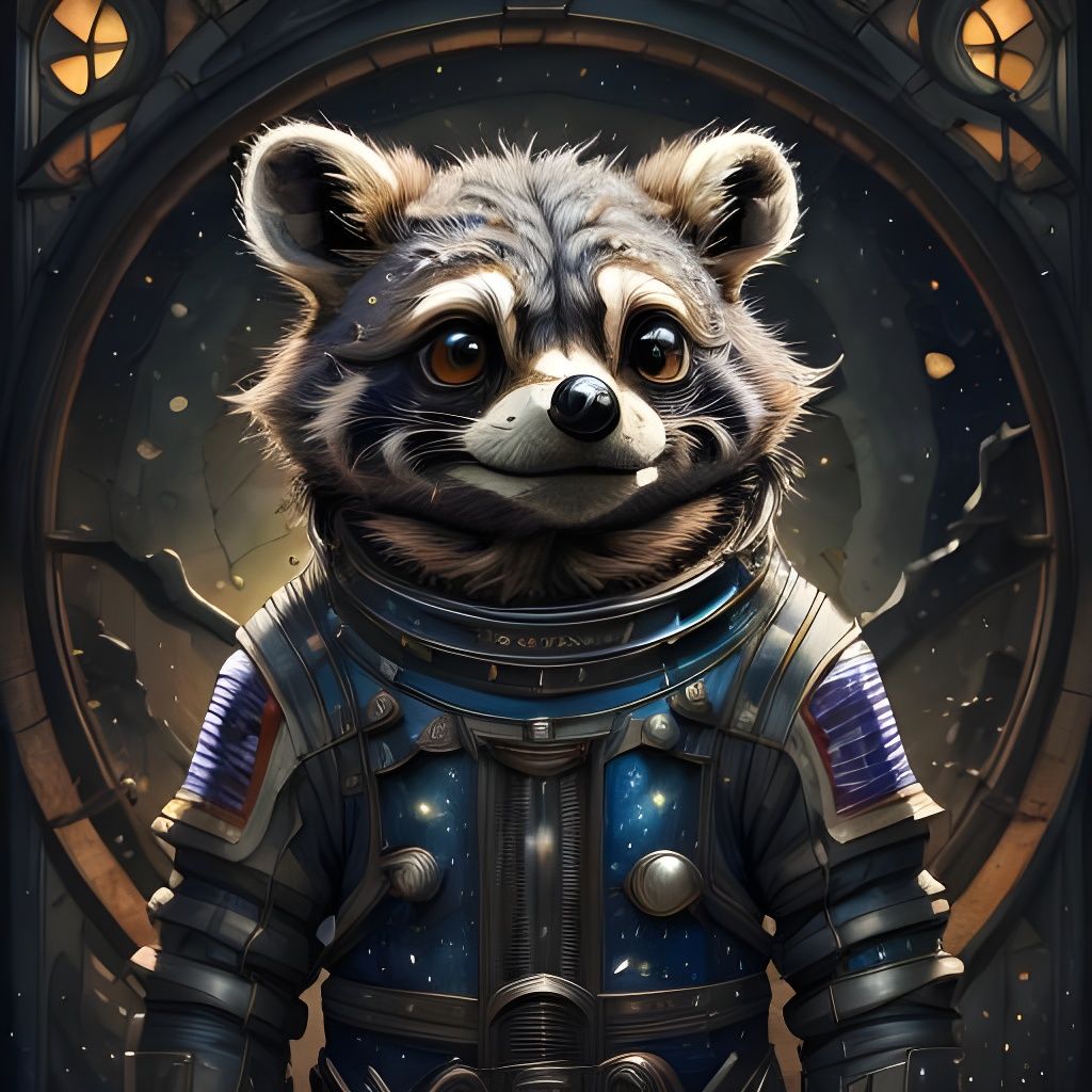 Space Raccoon - AI Generated Artwork - NightCafe Creator