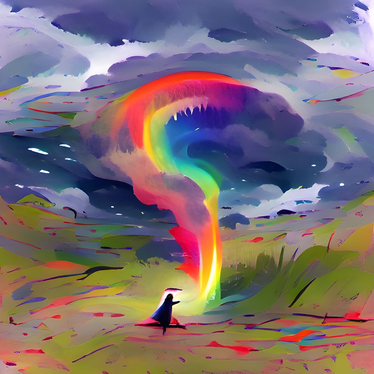 Anxious rainbow - AI Generated Artwork - NightCafe Creator