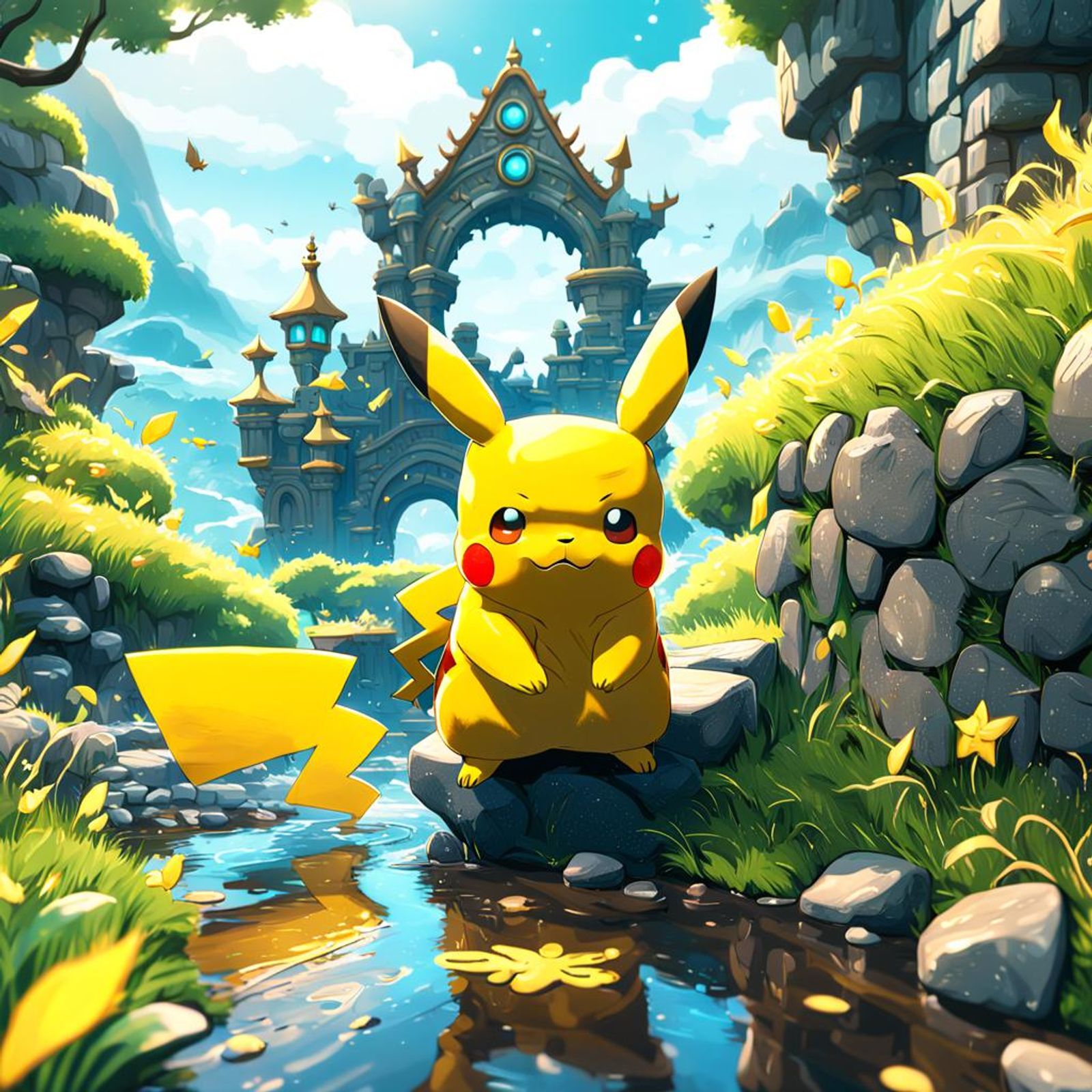 Another pikachu fell into the river - AI Generated Artwork - NightCafe ...