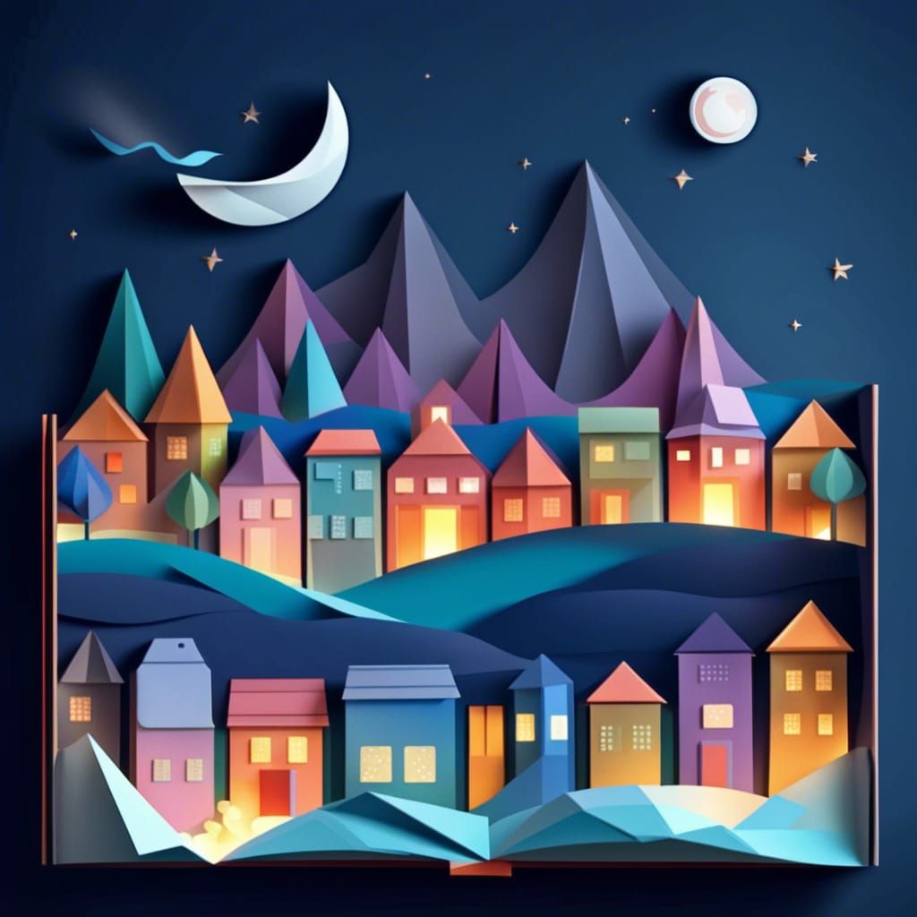 Village at Night - AI Generated Artwork - NightCafe Creator