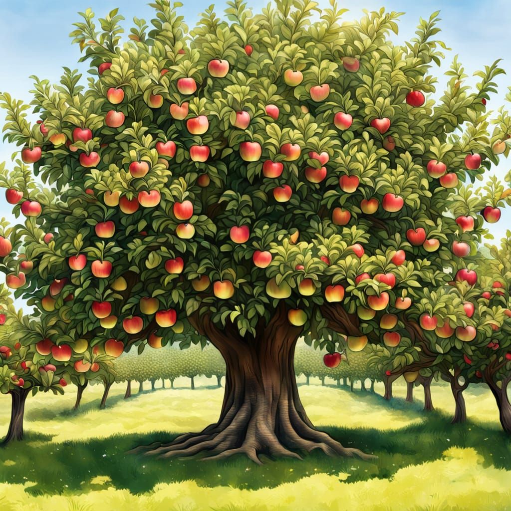 an image of a giant apple tree - Giant Apple Tree in a Vibra...