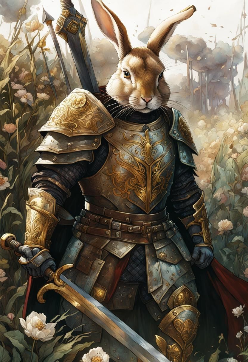 The short and heroic Rabbit Paladin wields a huge hammer on the ...