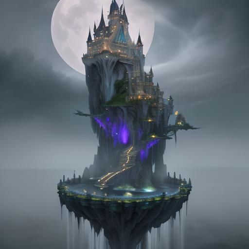 Sky Castle - AI Generated Artwork - NightCafe Creator
