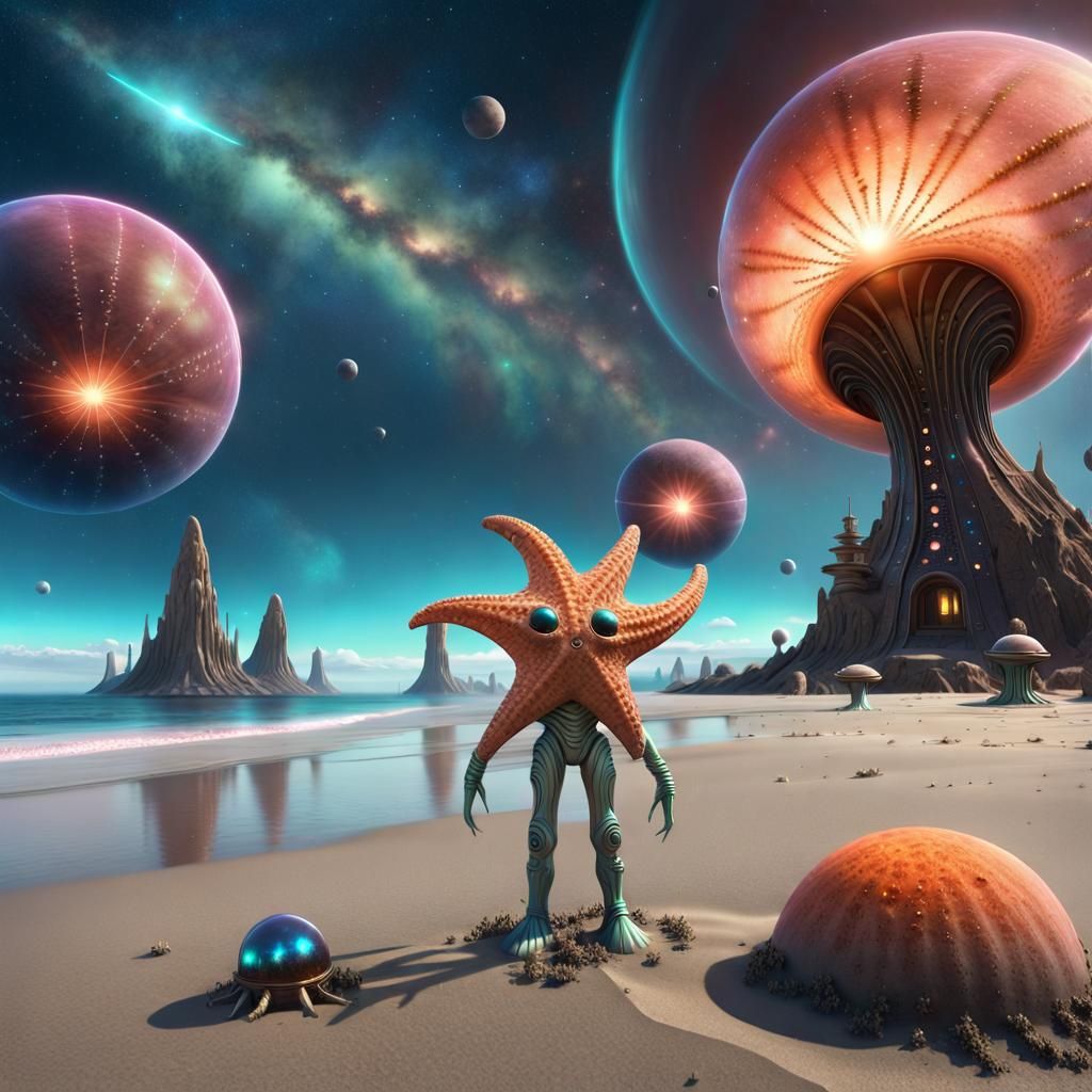 Beachside home on Regulus 3 - AI Generated Artwork - NightCafe Creator