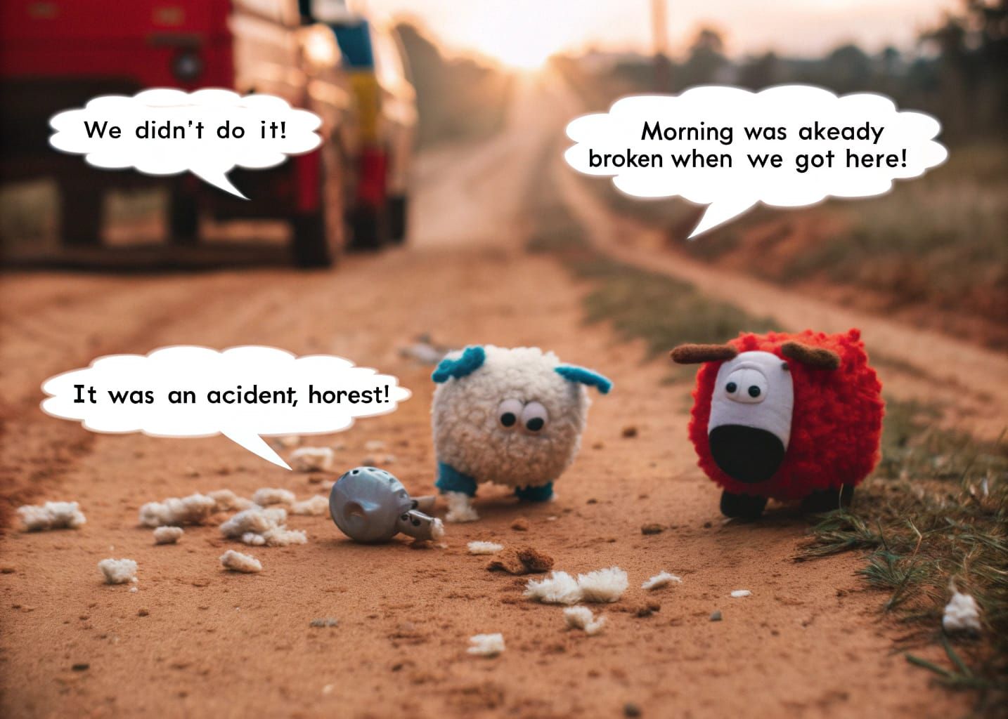 "Morning was already broken when we got here!" Sheepishly Guilty ...