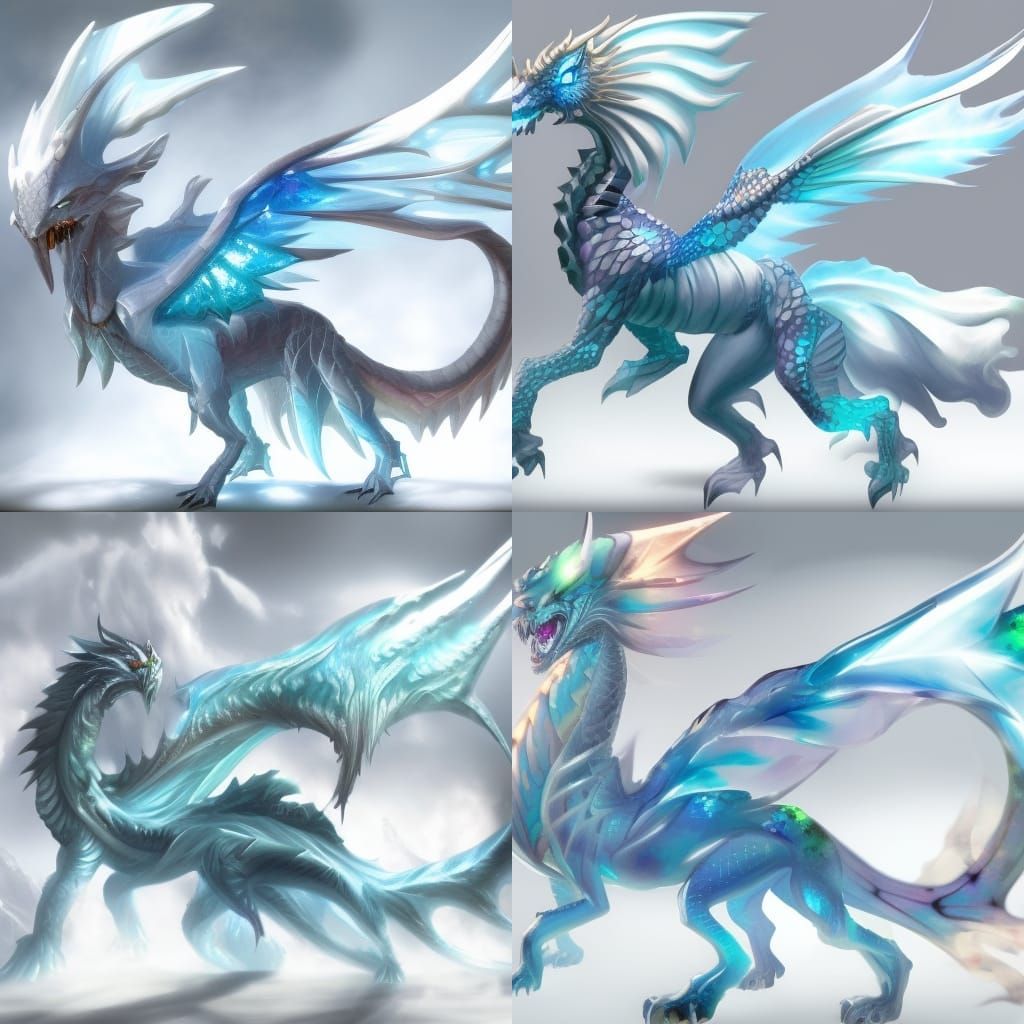 gemstone crystal translucent dragon - AI Generated Artwork - NightCafe ...