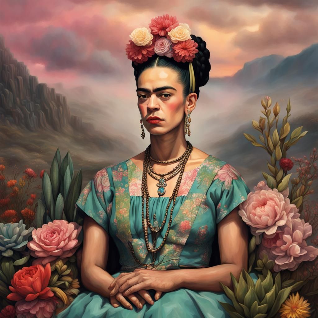 Frida in pastels - AI Generated Artwork - NightCafe Creator