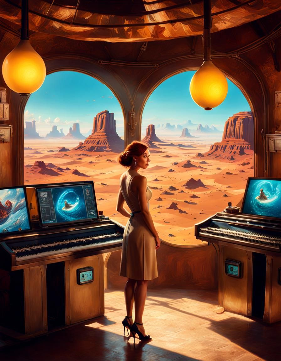 Guest at mysterious desert lab - AI Generated Artwork - NightCafe Creator