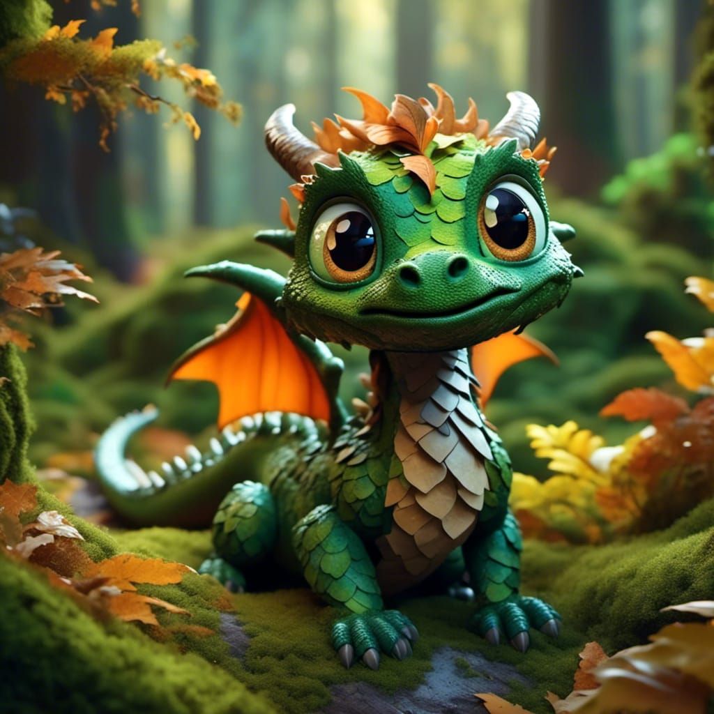 Leafy Dragon - AI Generated Artwork - NightCafe Creator