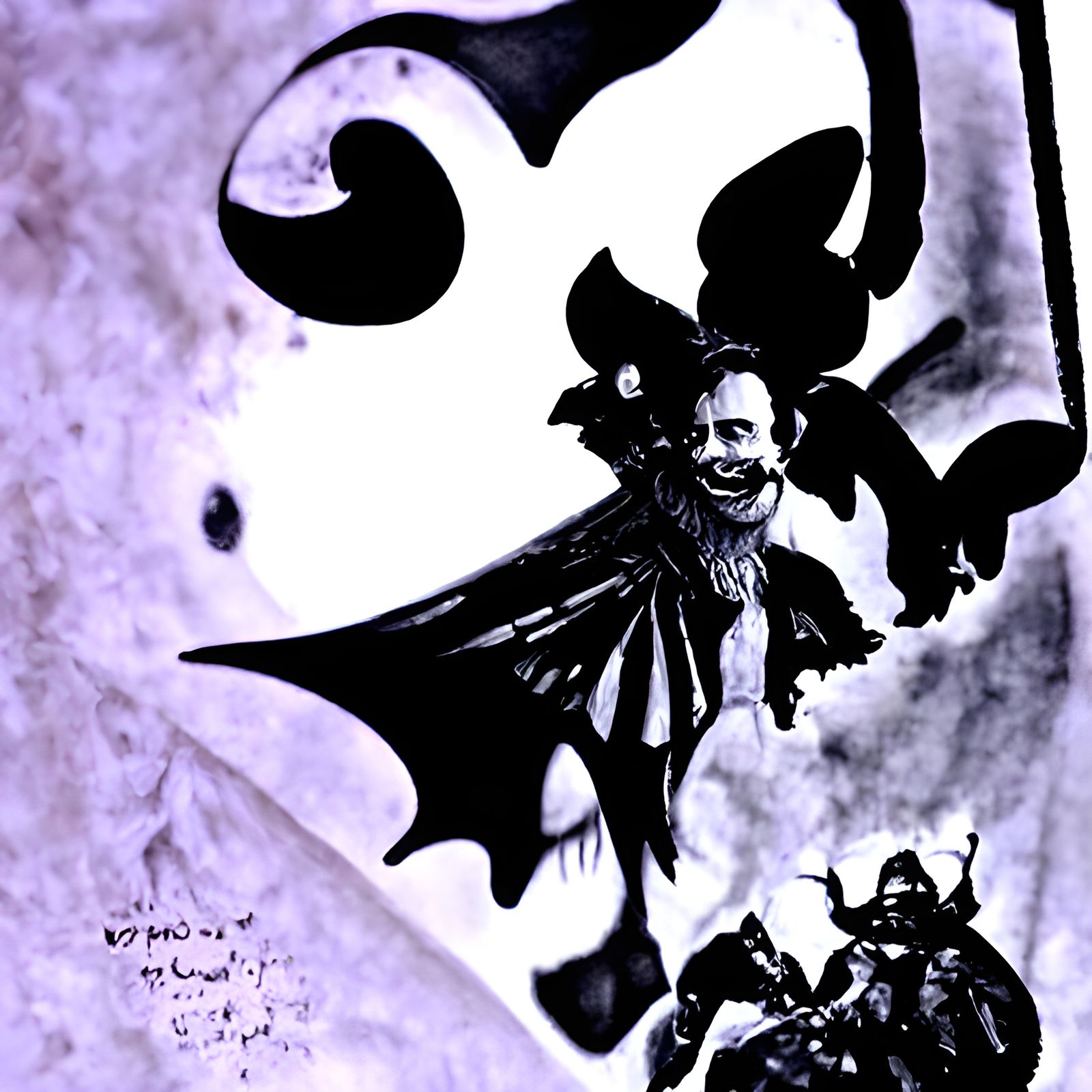 Bat wings and Clown smiles, hyperdetailed Eldritch detailed matte ...